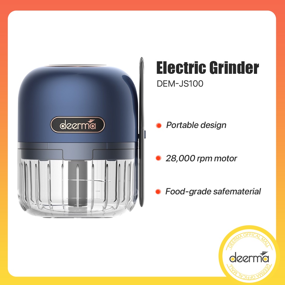 Deerma JS100 Mini Electric Garlic Grinder Wireless, USB-C, Portable Food Chopper 150ml | Shopee ...