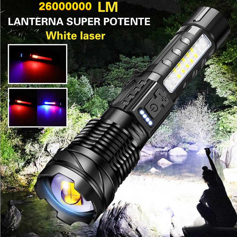 Mini tactical laser flashlight super powerful flashlight with military ...