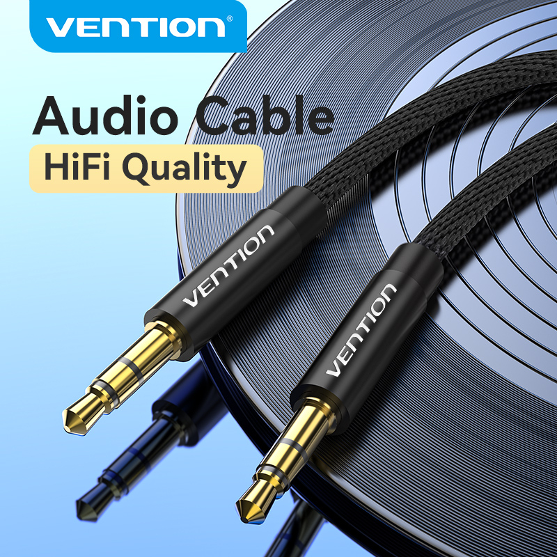 Vention 3.5mm Male to Male Aux Audio Cable, Fabric Braided Headphone ...