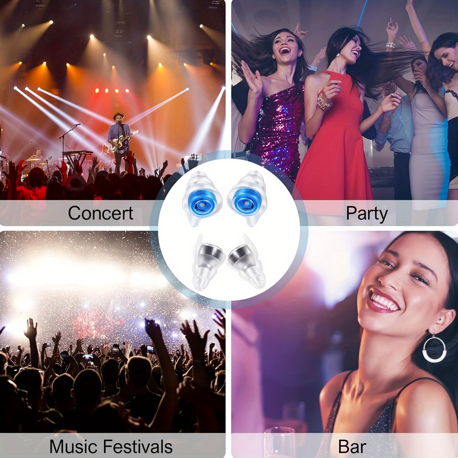 High Fidelity Concert Ear Plugs, Reusable Music Earplugs, Perfect for ...