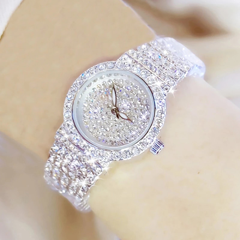 Fashion Women Watch Full Diamond Trendy Women Watch Shiny Watch Quartz ...
