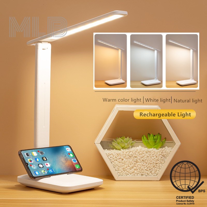 USB Rechargeable LED Desk Lamp Study Lamp Stepless Dimming Table Lamp ...