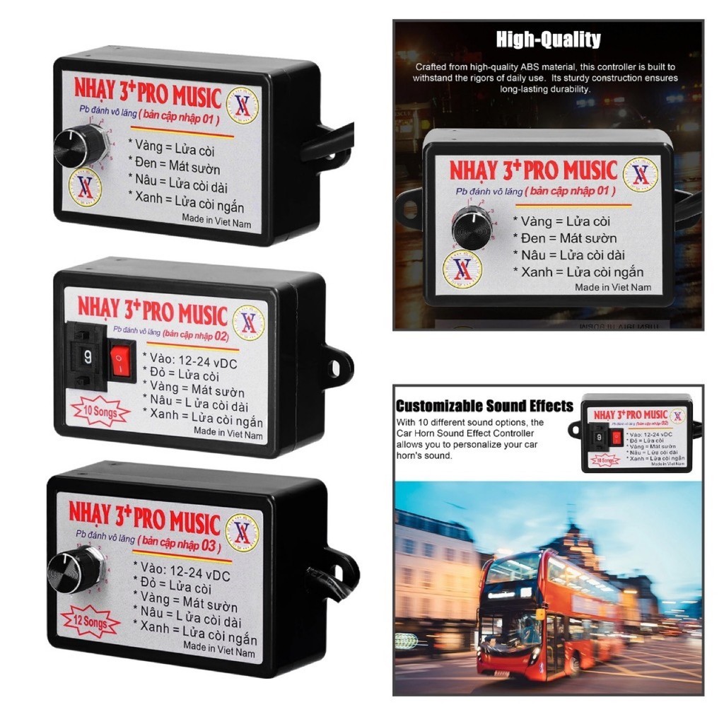 8/10/12 Tone Car Horn Controller Channel Switch 12-24V Car Truck Marine ...