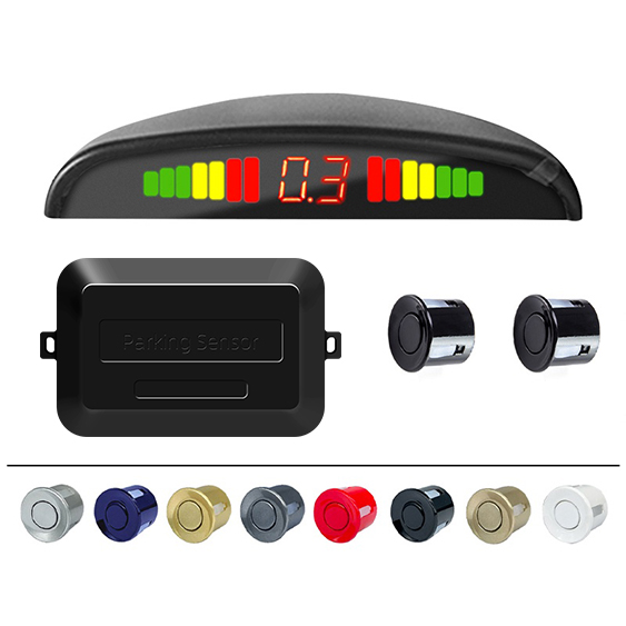 Car Parking Sensor Kit with LED Display 22mm 2 Sensors Reverse Radar ...
