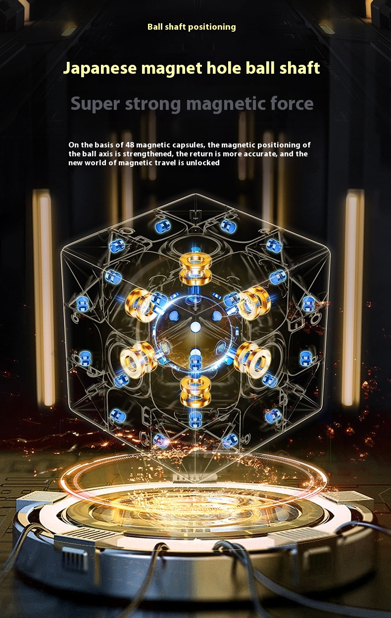 Moyu Rs3m2020v5 Magnetic Third-Order Rubik's Cube Ball Axis Suspension ...