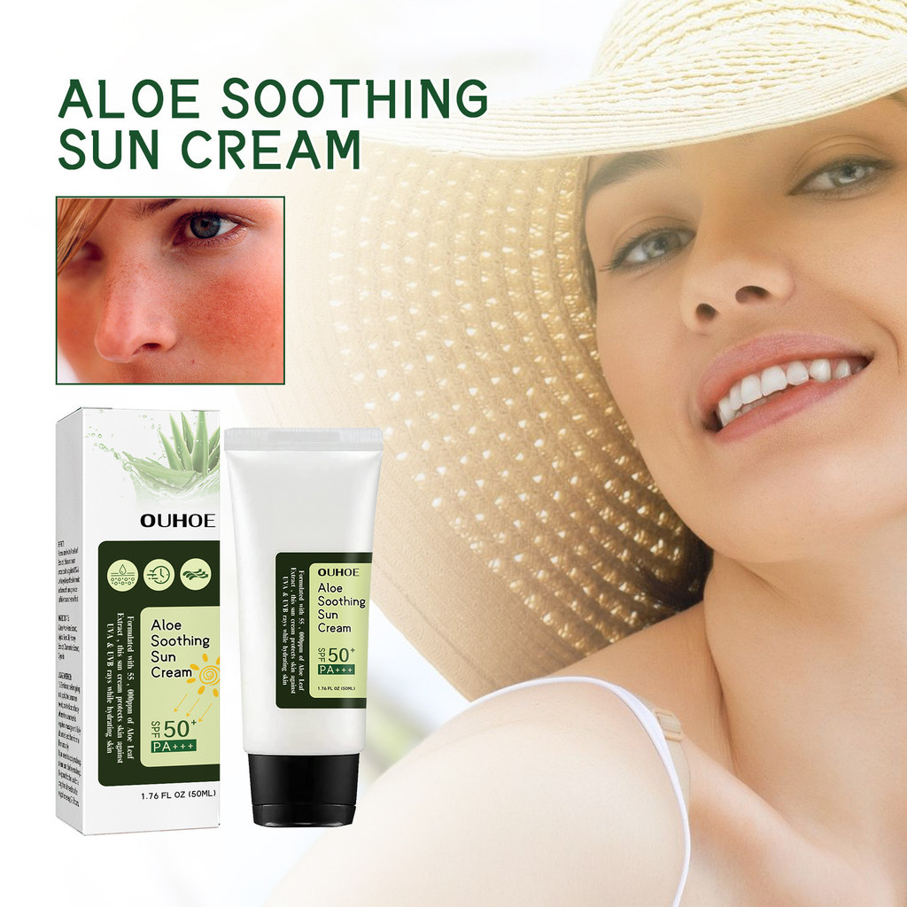 Ouhoe Aloe Soothing Sun Cream Hydrated Levity Refreshing Water ...