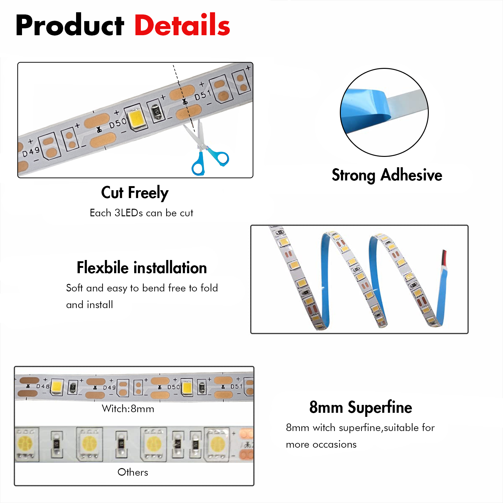 5V USB TV Backlight Strip - LED Tape Lighting for TV Background Decor ...