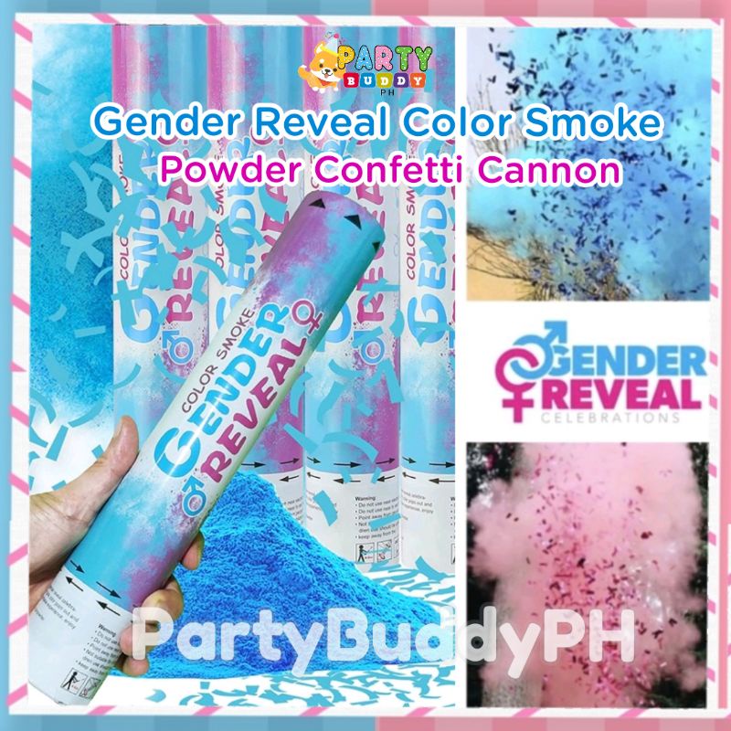 Color Smoke Powder Confetti Gender Reveal Twist Poppers Cannon | Shopee ...