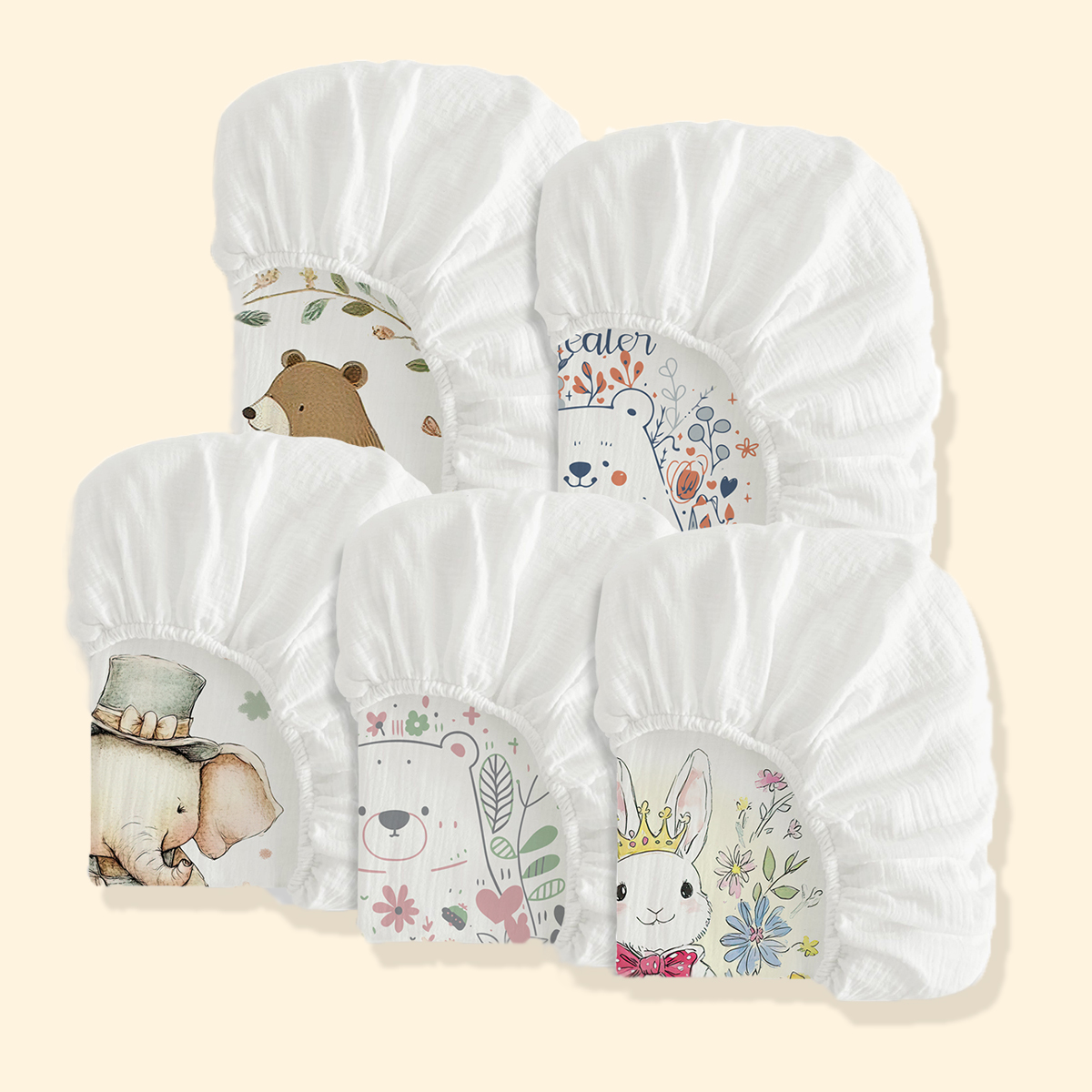 Crib sheet, fitted sheet style, suitable for newborn babies, skin ...