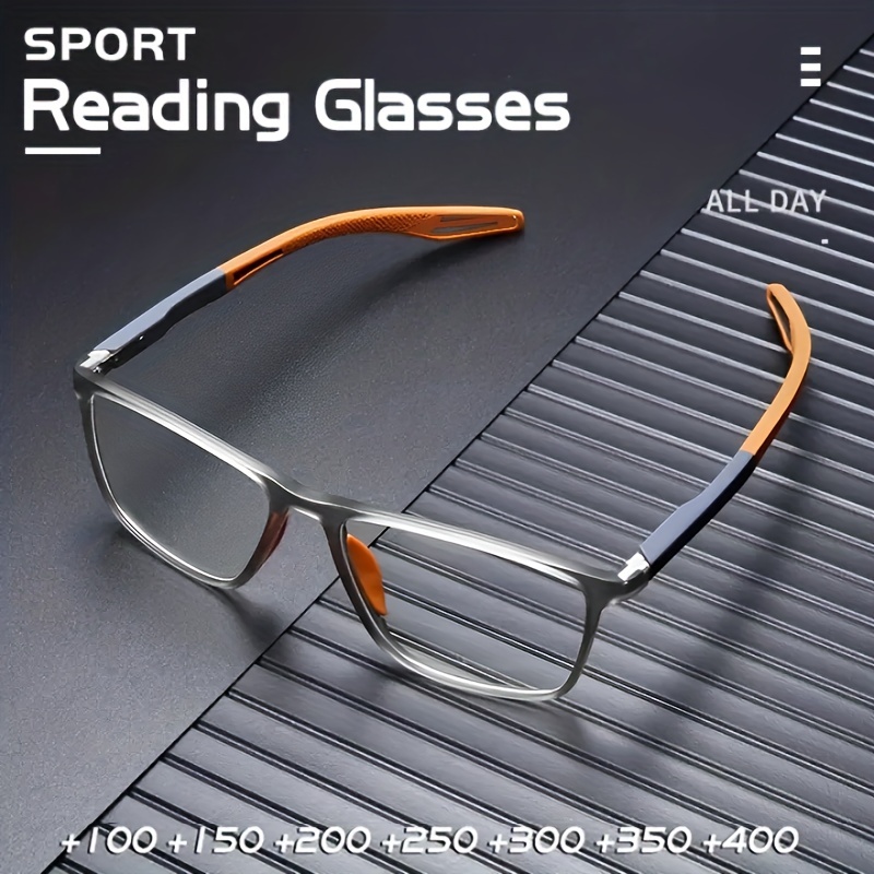 Sports ultra-light TR90 sports reading glasses fashionable reading ...