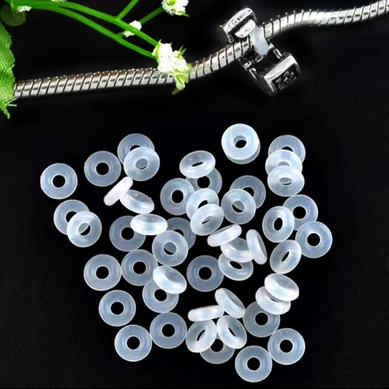 50pcs/100pcs/lot Rubber Stopper fit Pandora Charm Bracelet, Silicone ...