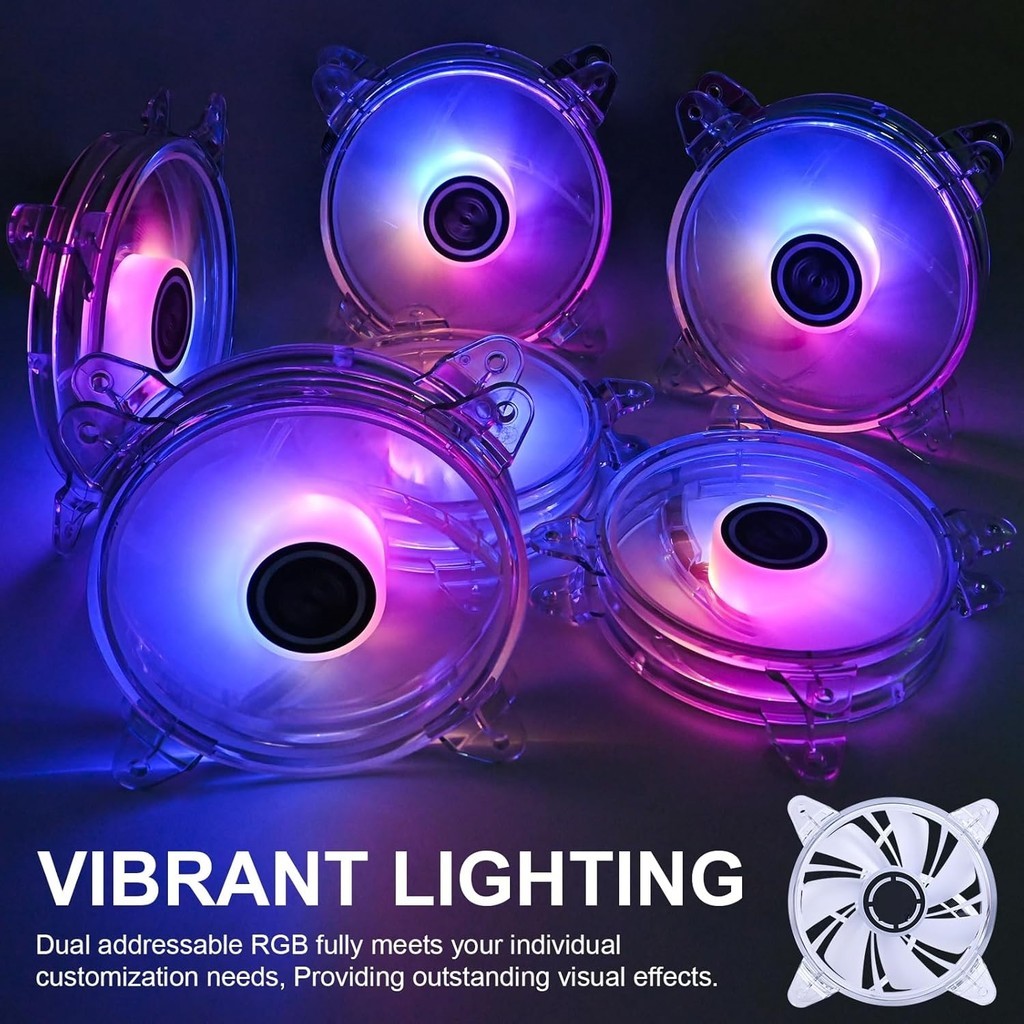 ARGB Cooling Fan for Computer Desktop Gaming Heat Sink - Compatible ...