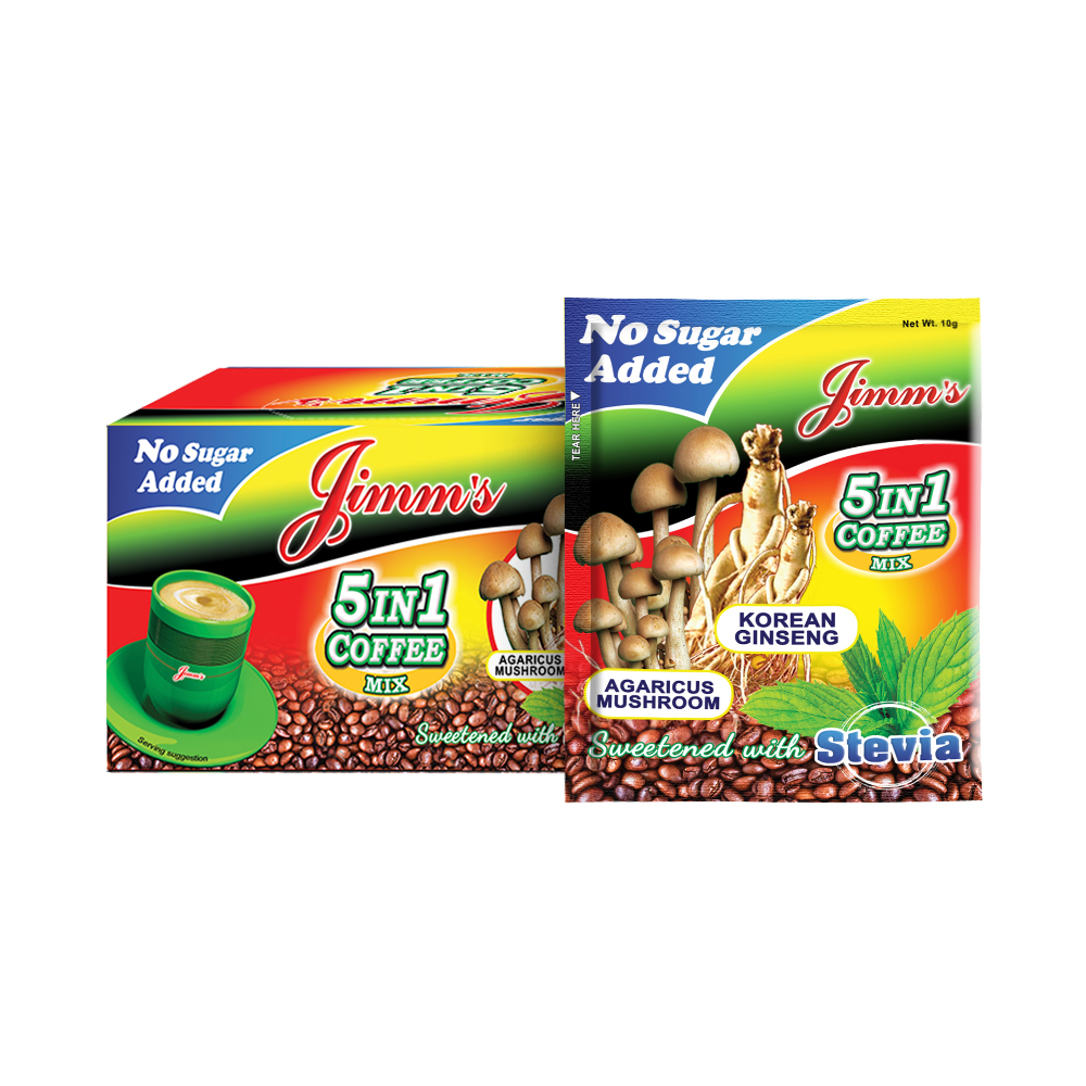 Jimm's Coffee Mix | 5 in 1 Coffee with Stevia - 20 sachets of 10g ...