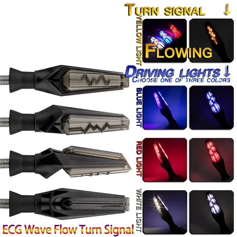 New LED Motorcycle Flasher Turn Signals with Flowing Indicators, Built ...