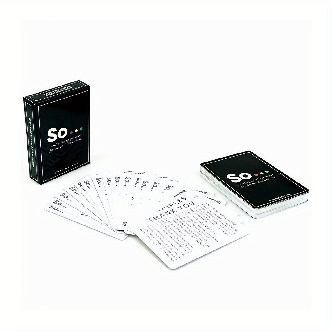 So Cards Deep Conversation Starters Question Card Game Board Games ...