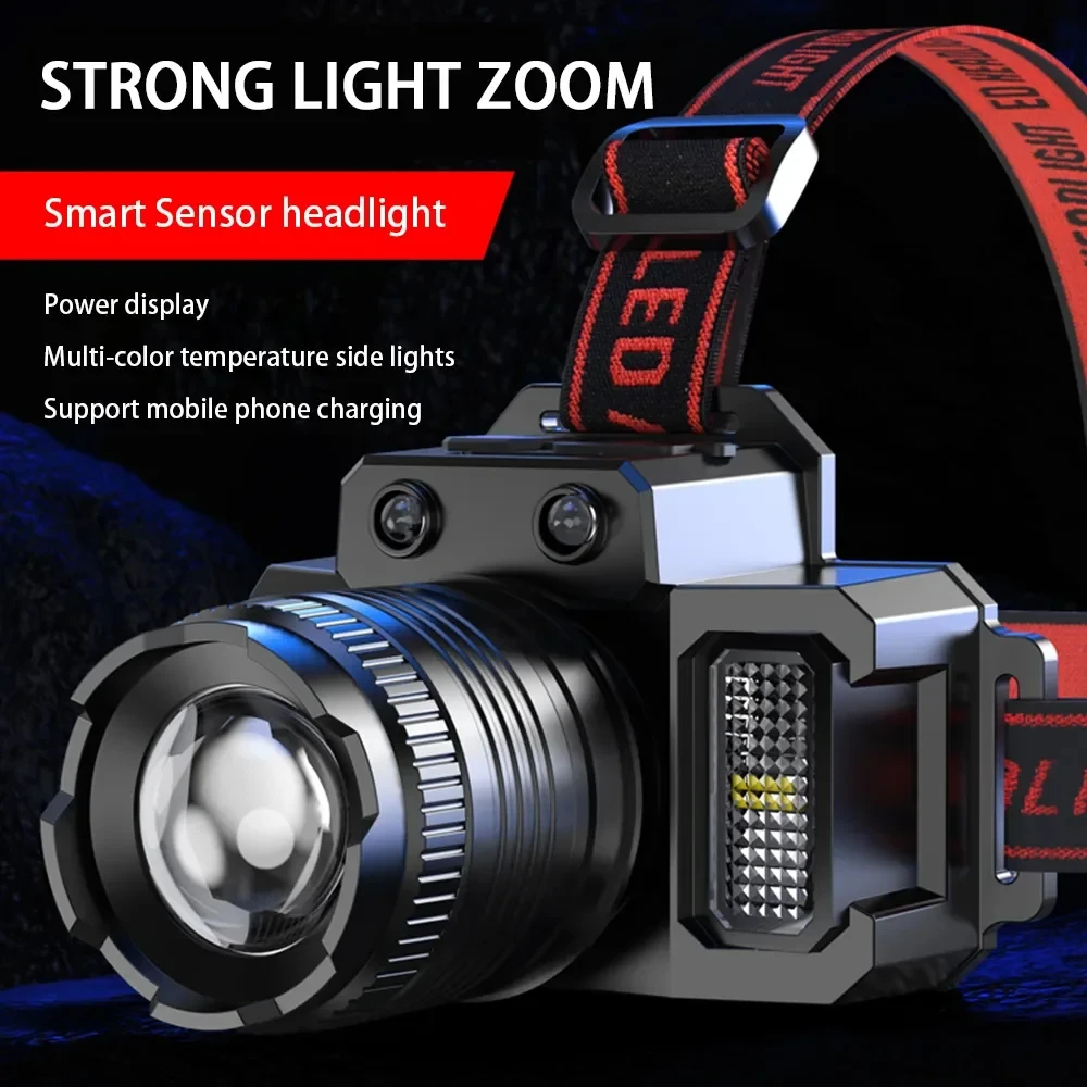 1pc Portable Rotary Zoomable LED Headlight USB Rechargeable Waterproof ...
