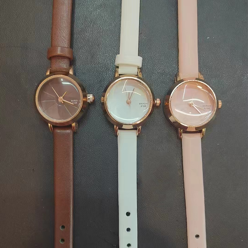 Beautiful women's watch Korean fashion small dial leather strap women's ...