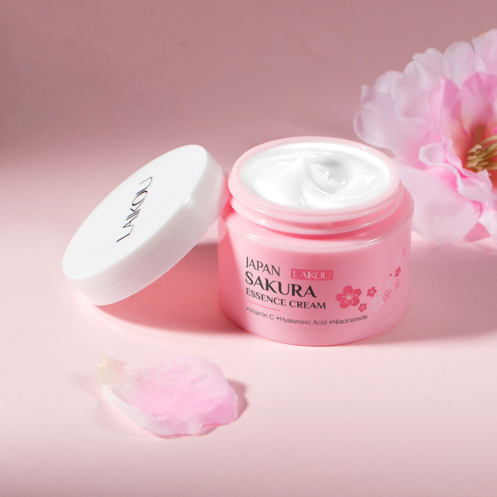 LAIKOU Sakura Facial Cream Repairing Moisturizing Essence Cream Even ...