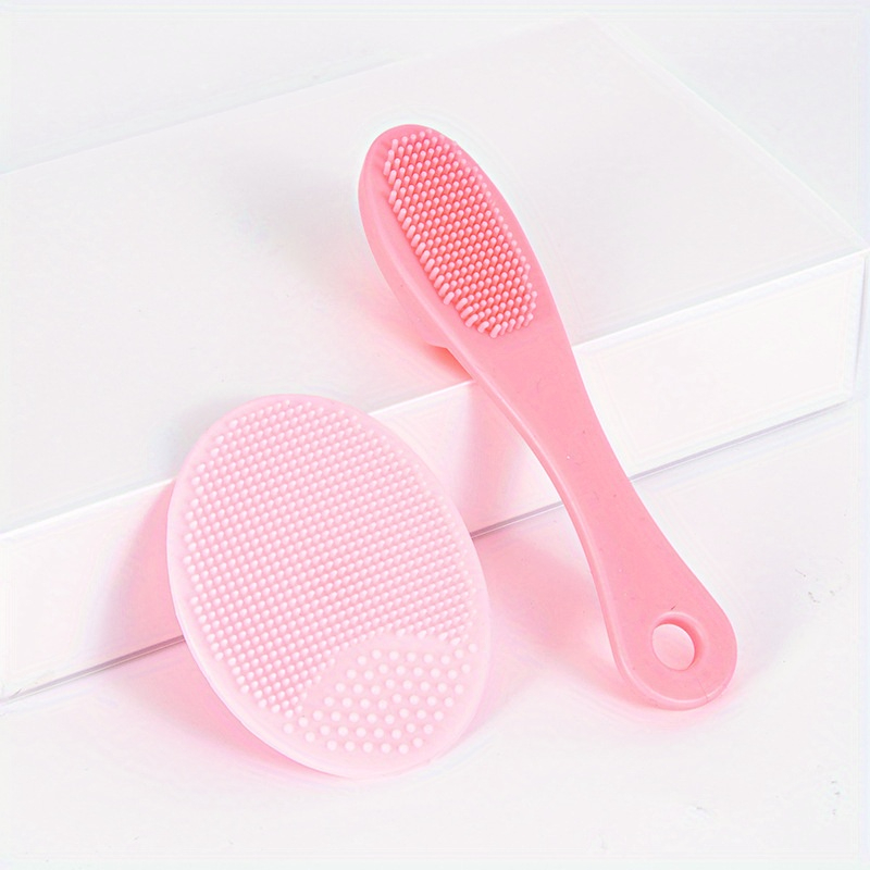 Silicone Facial Cleansing Brush Set, Manual Exfoliating Face Scrubbers ...