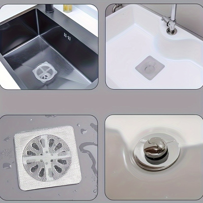 50PCS Drain Filter Covers: Disposable Shower Hair Catchers for ...