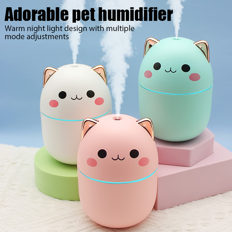 Long-Lasting Cute Pet Humidifier Silent Mute No Spray Colorful ...
