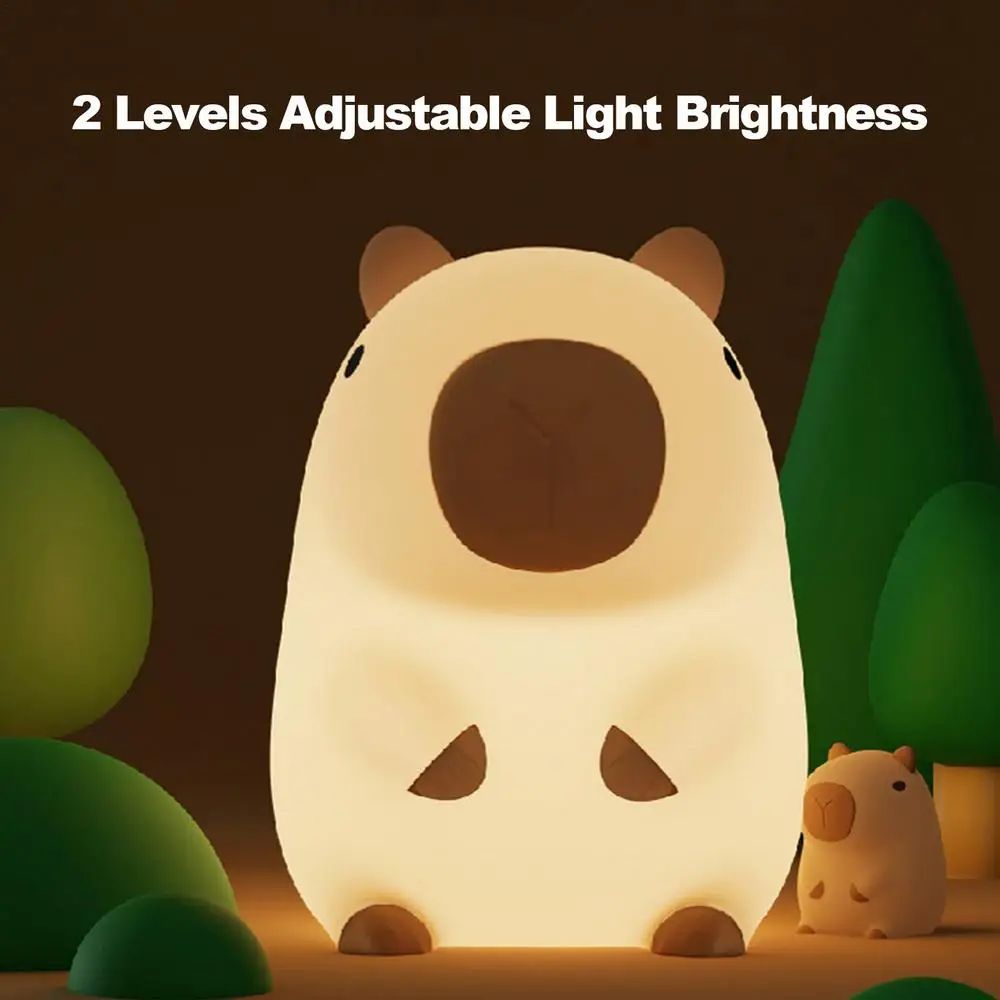 Cute Capybara Light Night Lights USB Rechargeable Capybara Shape Touch ...