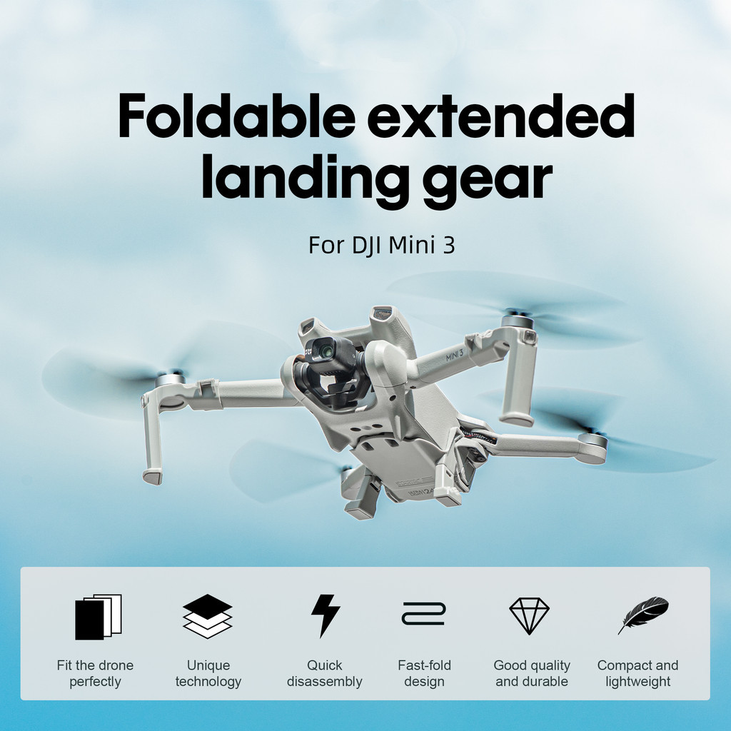 Mini 3 Landing Gear Leg Foldable Extended Kit for DJI Mini 3 Drone ...