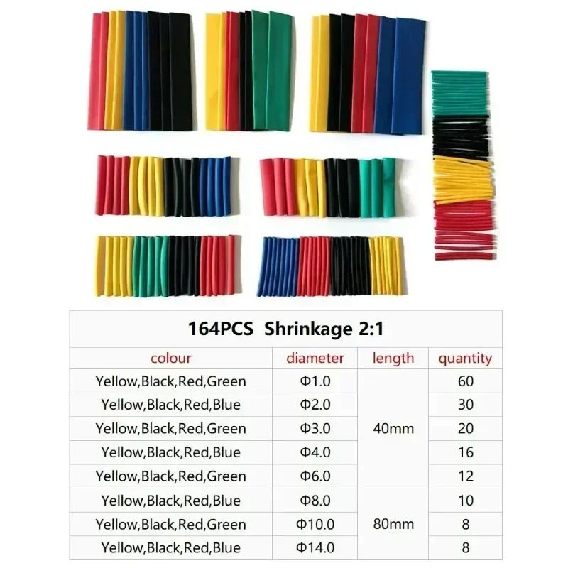 Heat Shrinkable Tube Insulation Tube Wrapping Kit Electrical Connection ...