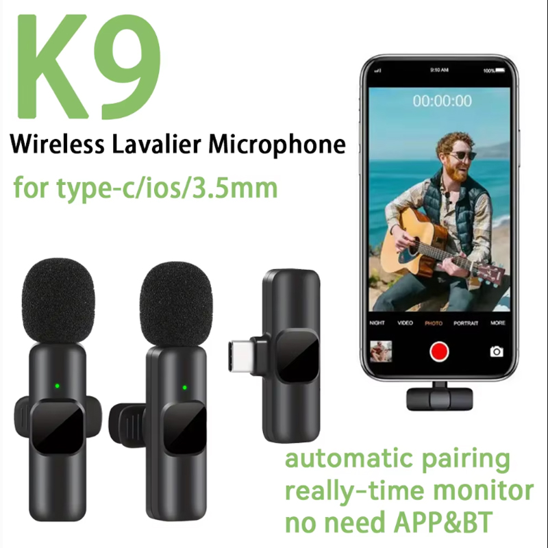 Mini Wireless Tie Microphone Lavalier Mic For Iphone Android Mobile ...