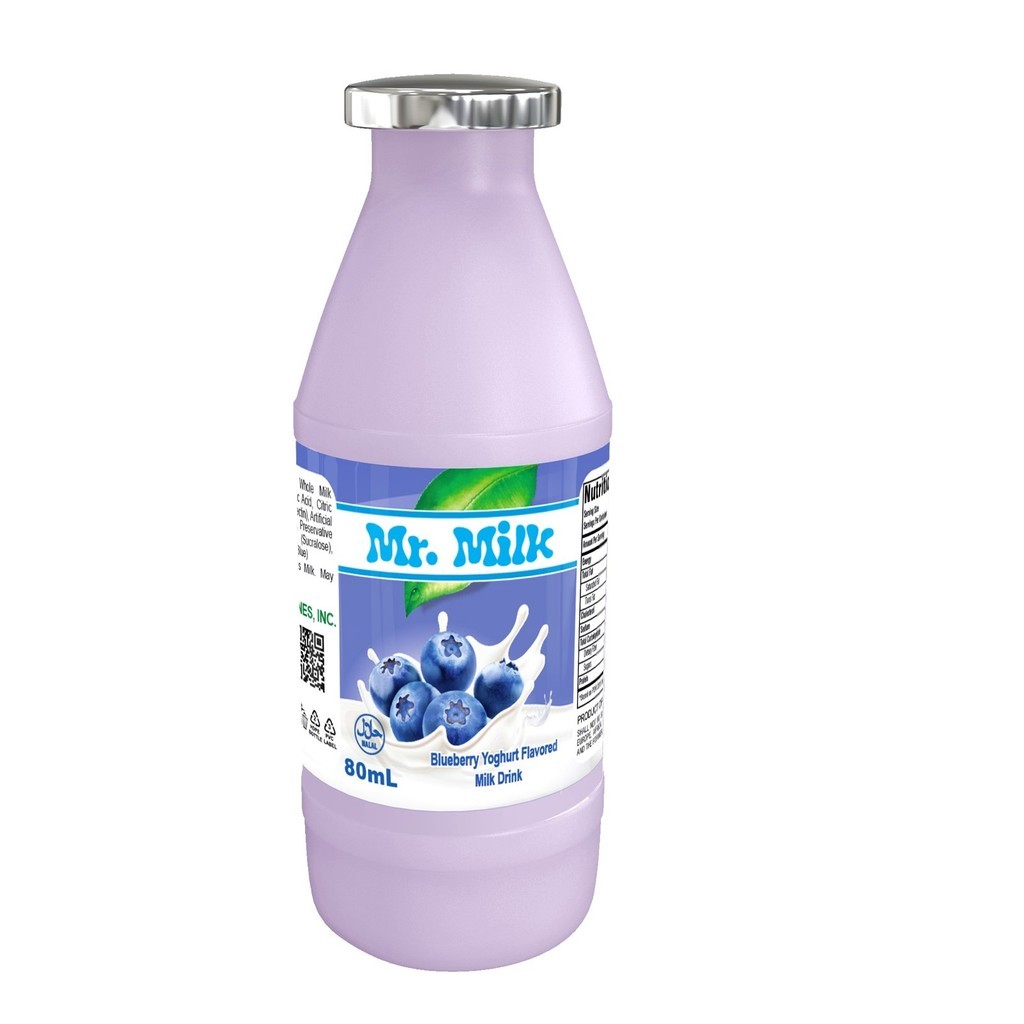 Del Monte Mr. Milk Blueberry Yoghurt Flavored Drink That Kids Love 80mL ...