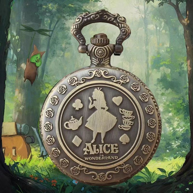 Pocket watch New Fashion Cartoon Alice's Adventures in Wonderland Fairy ...