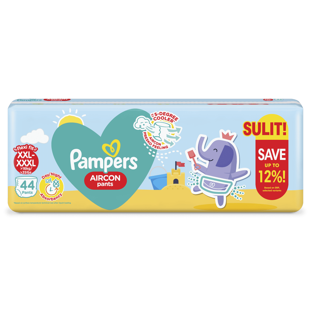 Pampers Aircon Pants Super Jumbo XXL 44s | Shopee Philippines