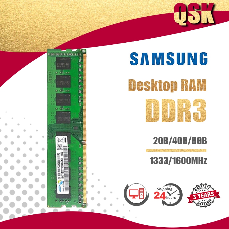 【Local 24H ship】DDR3 2GB/4GB/8GB Samsung Desktop Memory RAM DIMM 1333/1600 MHz PC3-10600 12800 ...