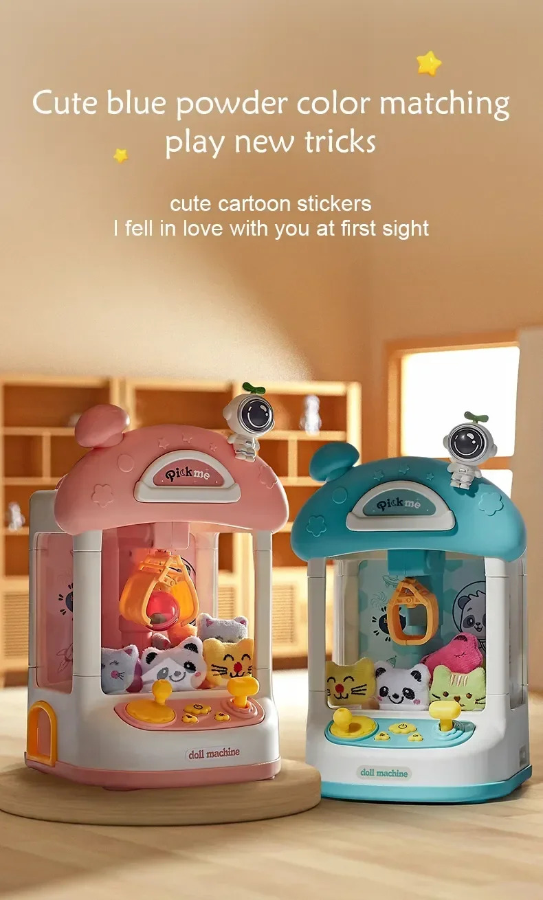 Children's Mini Claw Arcade Crane Doll Machine Toy - Catch Ball Dolls ...