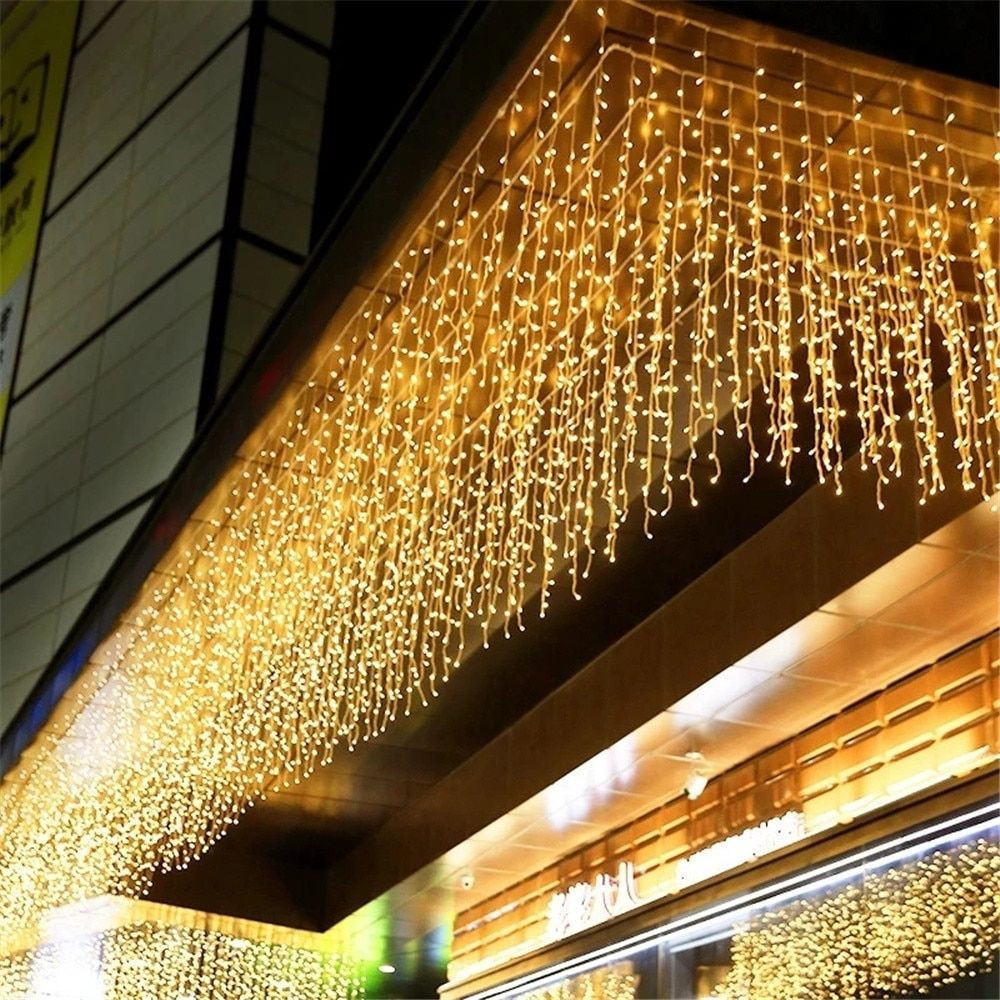 LED Christmas Light Waterfall Fairy String Curtain Lights Garland ...
