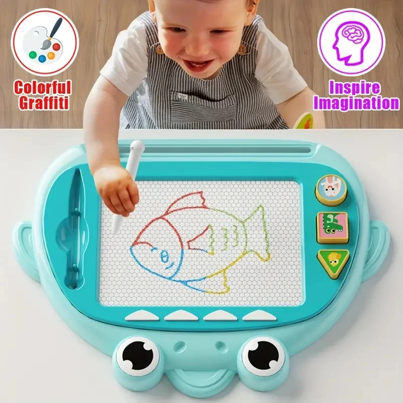 Magnetic Drawing Tablet For Kids 3+, Magic Doodle Board With Reusable ...