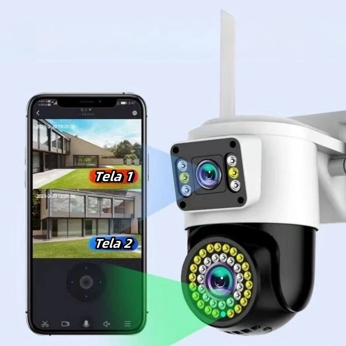 New Security Camera Dual Lens Wi-fi 360° Motion Sensor Night Vision 2 ...