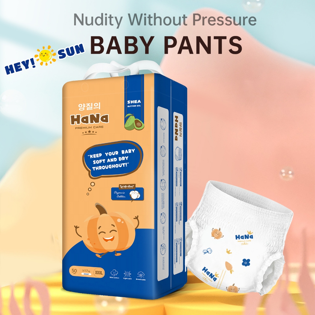 HEY SUN HaNa Baby Tape Diaper Pull-up Pants, 50pcs/pack, Ultra-Thin ...