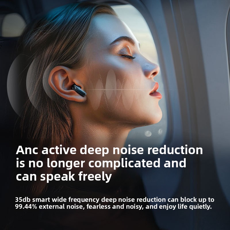 Full-color touch screen ANC + ENC dual noise reduction in-ear Bluetooth headset, multifunctional ...