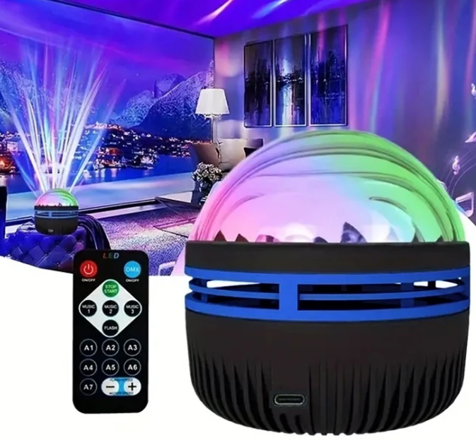 Night Light Rotating Spinning Aurora Projection Lamp LED RGB Colorful ...