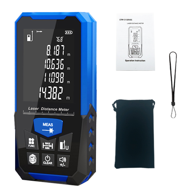 Laser Distance Measurement Tool Digital Tape Measure Rangefinder ...