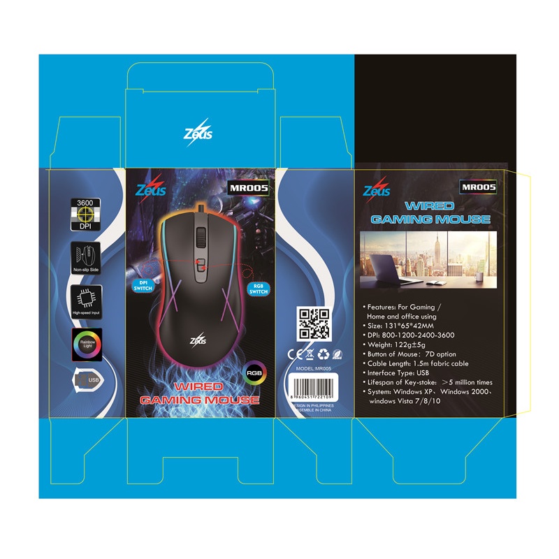 Zeus MR005 ( Legend XX ) Wired Gaming Mouse RGB Backlight Gaming Onlive ...
