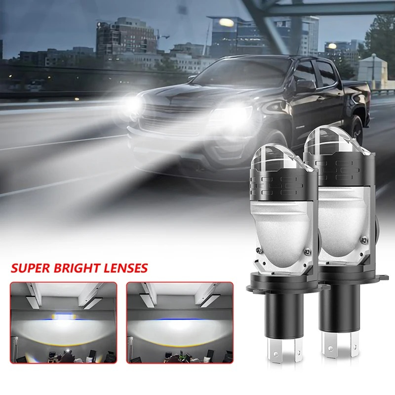H4 Projector Lens LED Headlight for Car and Motorcycle, 10000LM 80W ...