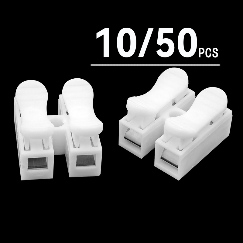10/50Pcs Fast wire cable connector CH2, Terminal Block Spring Connector ...