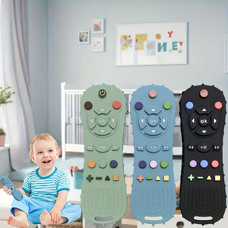 1 Silicone Baby Remote Control Teether Food Grade Silicone Teether ...