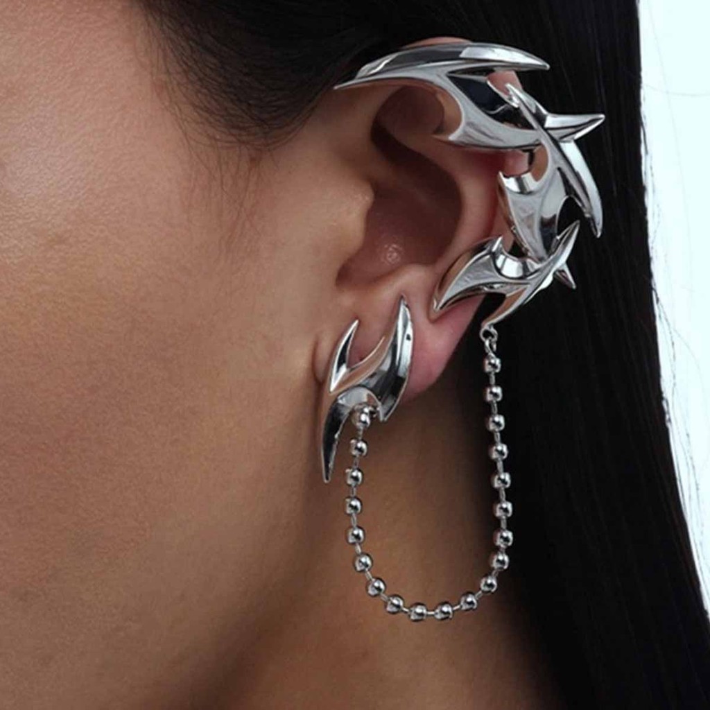 Dart Shaped Tassel Ear Hanging Designer One-Piece Ear Clip Ear Bone ...