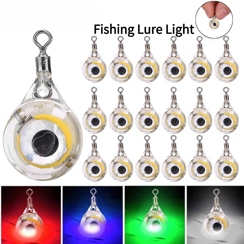 1PC LED Attracting Fish Light Eye Shape Fishing Lure Light Underwater ...