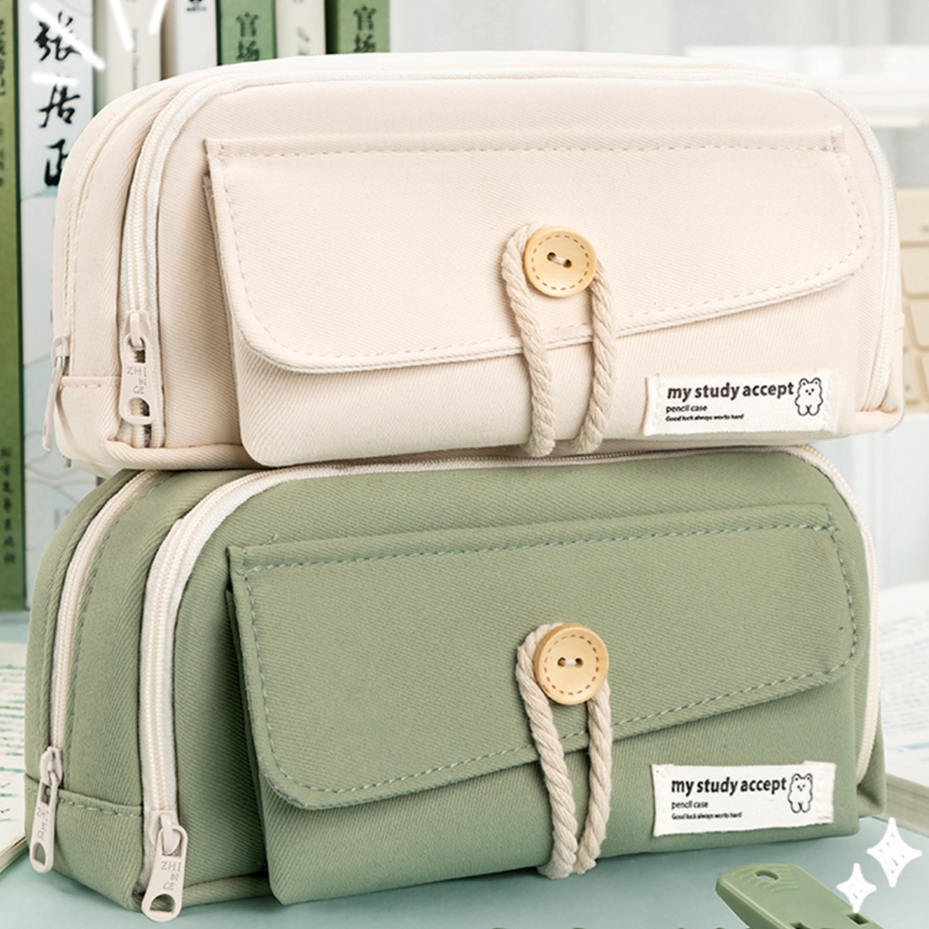 Cute Pencil Case Korean Style Large Capacity Simple Pen Box for Student ...