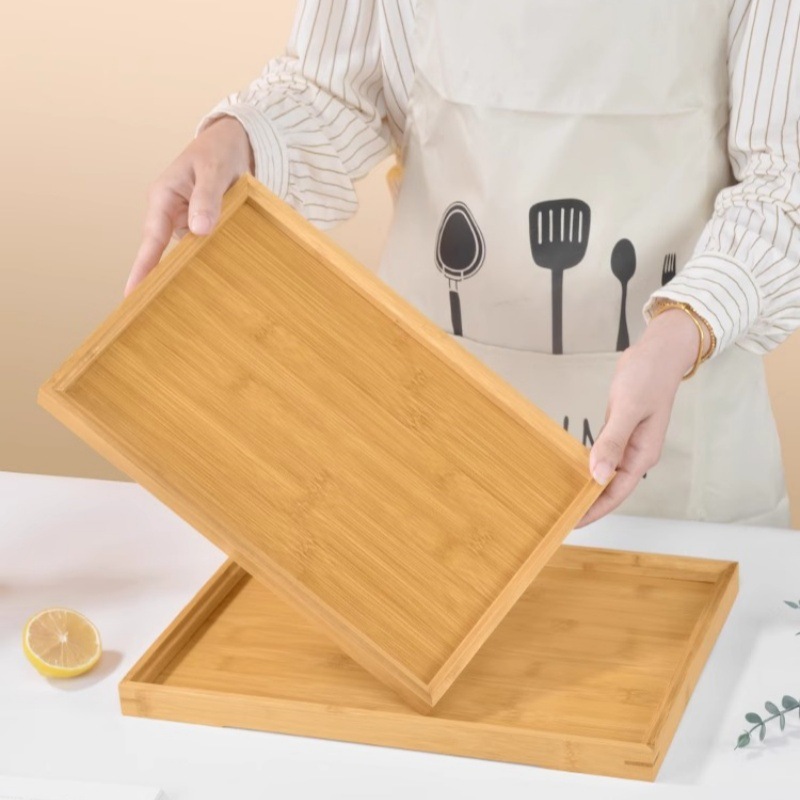 New Japanese rectangular barbecue plates, bamboo plates, wooden plates ...