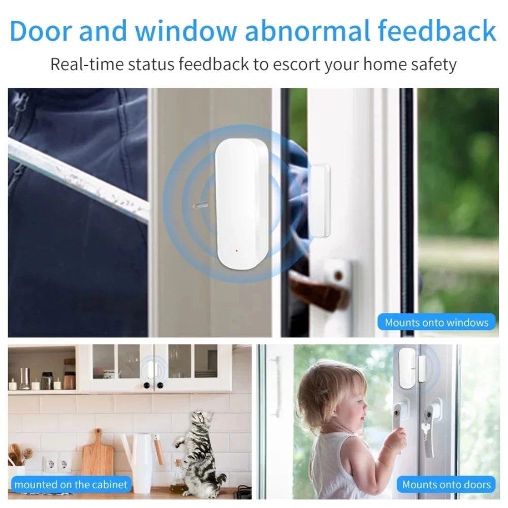 Smart ZigBee Wireless Door and Window Sensor Real-time Alarm for Home ...
